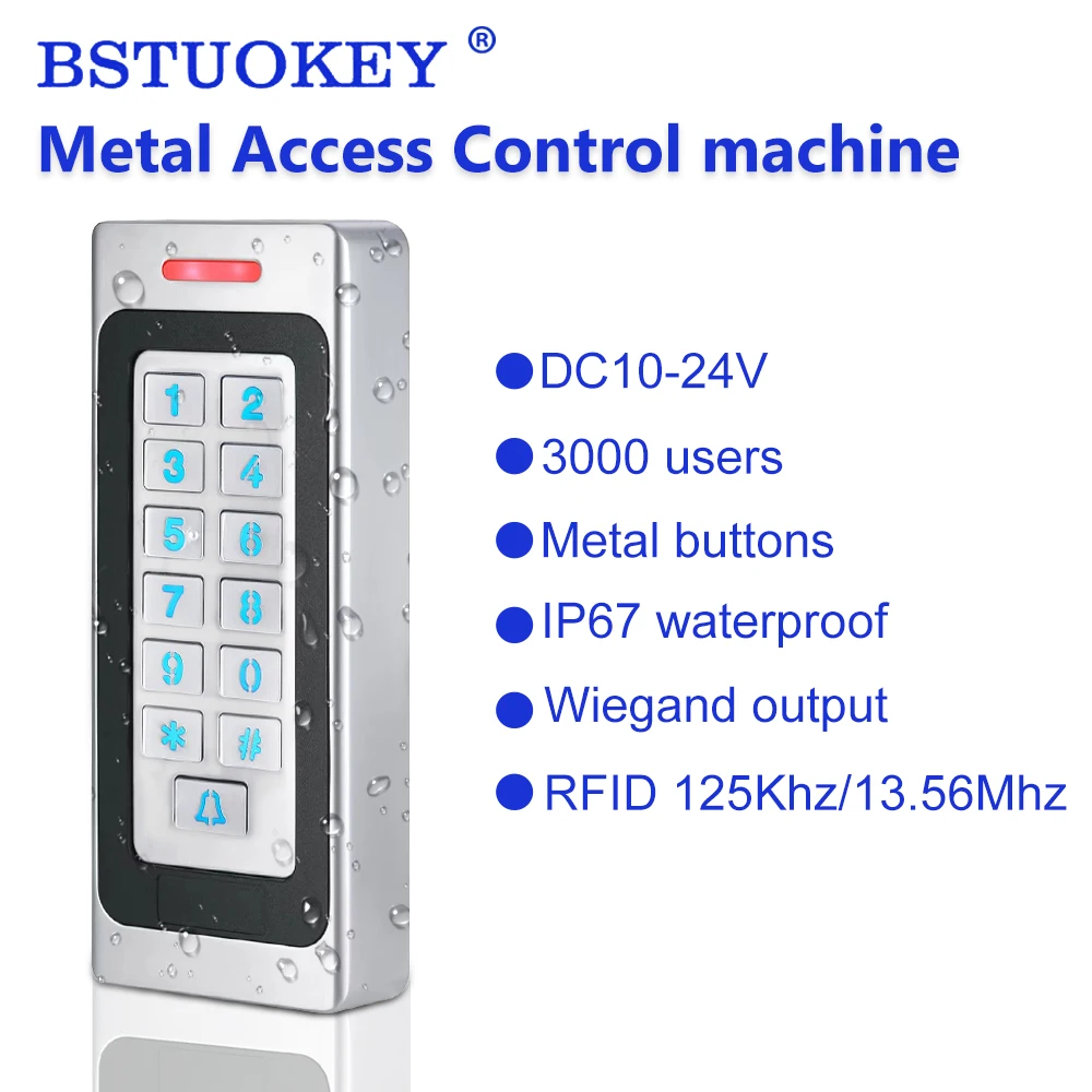 3000-Users-Metal-Zinc-Alloy-RFID-Access-Control-Digicode-Keypad-IP67 ...