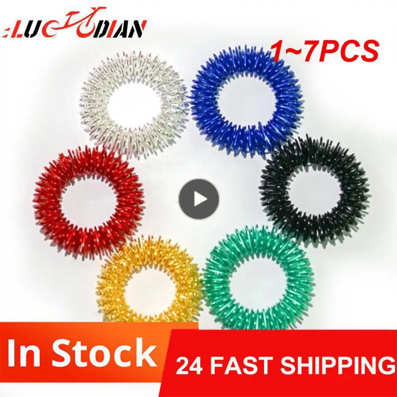 1-7PCS-Finger-Massager-Spring-Spiky-Sensory-Finger-Spring-Rings-Relief ...