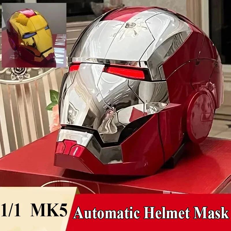 Autoking-casco-de-Cosplay-de-Marvel-Iron-Man-Mk5-Control-remoto-y-por ...