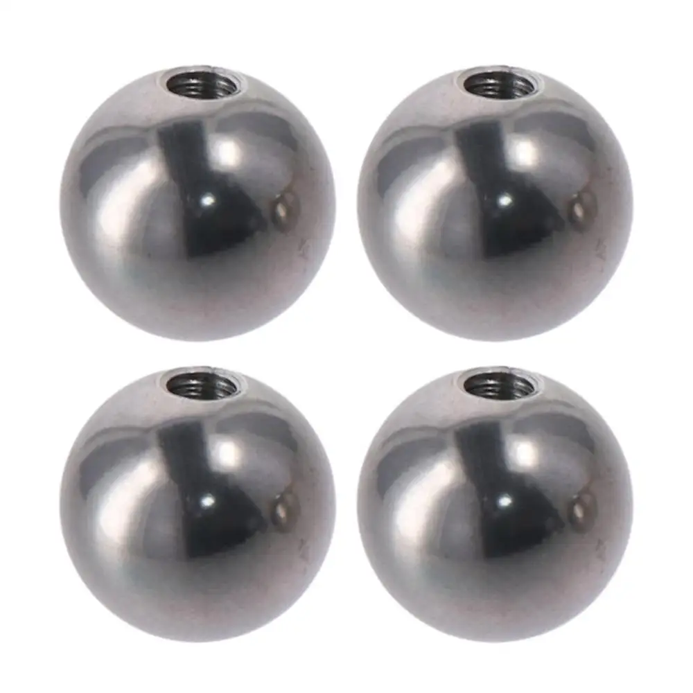 4Pcs Round M4/M6 Ball Nuts Knob Silver Stainless Steel Blind Hole Screw ...