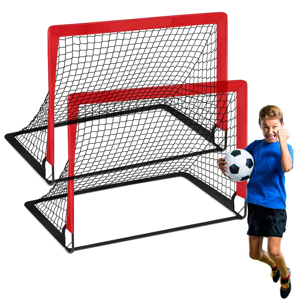 2pcs Portable Soccer Goal Folding Soccer Net Toddler Football Nets ...