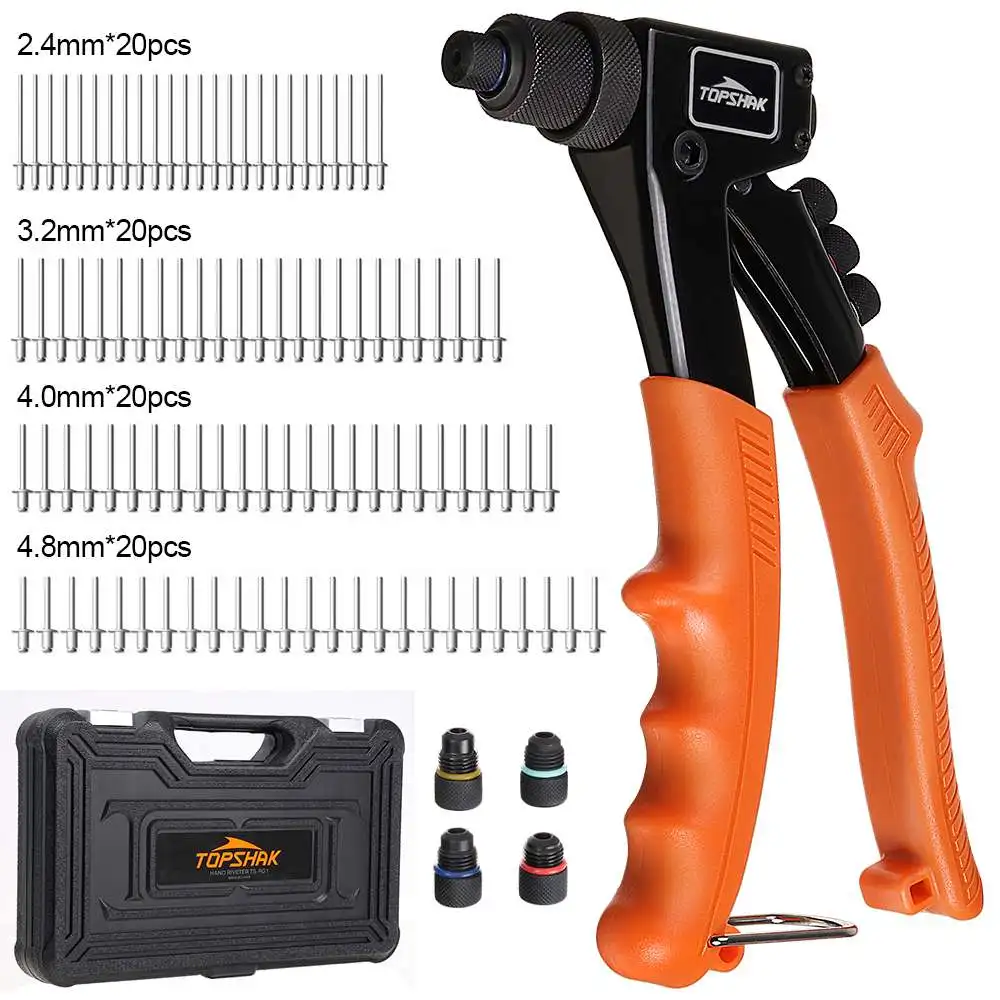 1-Set-Hand-Riveter-Single-Rivet-Tool-Manual-Short-inch-Rivet-Tool-Rivet ...