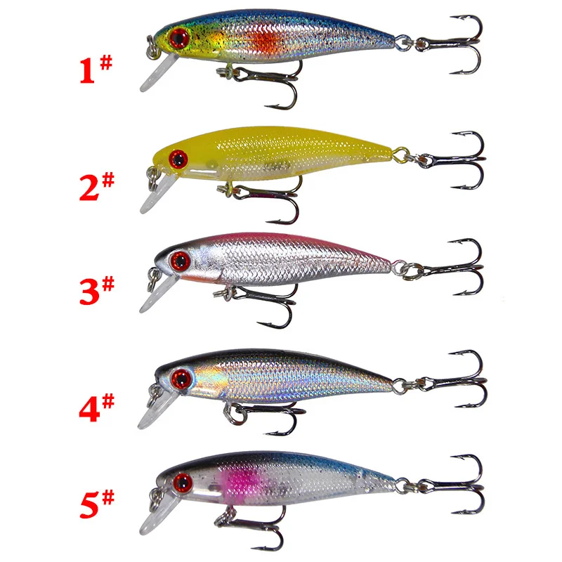 5pcs/lot Minnow Fishing Lure 6.5cm 4.2g Quality Pesca Artificial Hard Baits Bass Crankbait ...