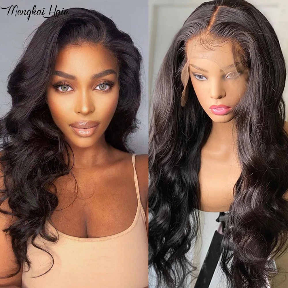 Perruque Lace Front Wig Body Wave Brésilienne Remy, Cheveux Naturels, 4x4, 13x4, Densité 180% ...