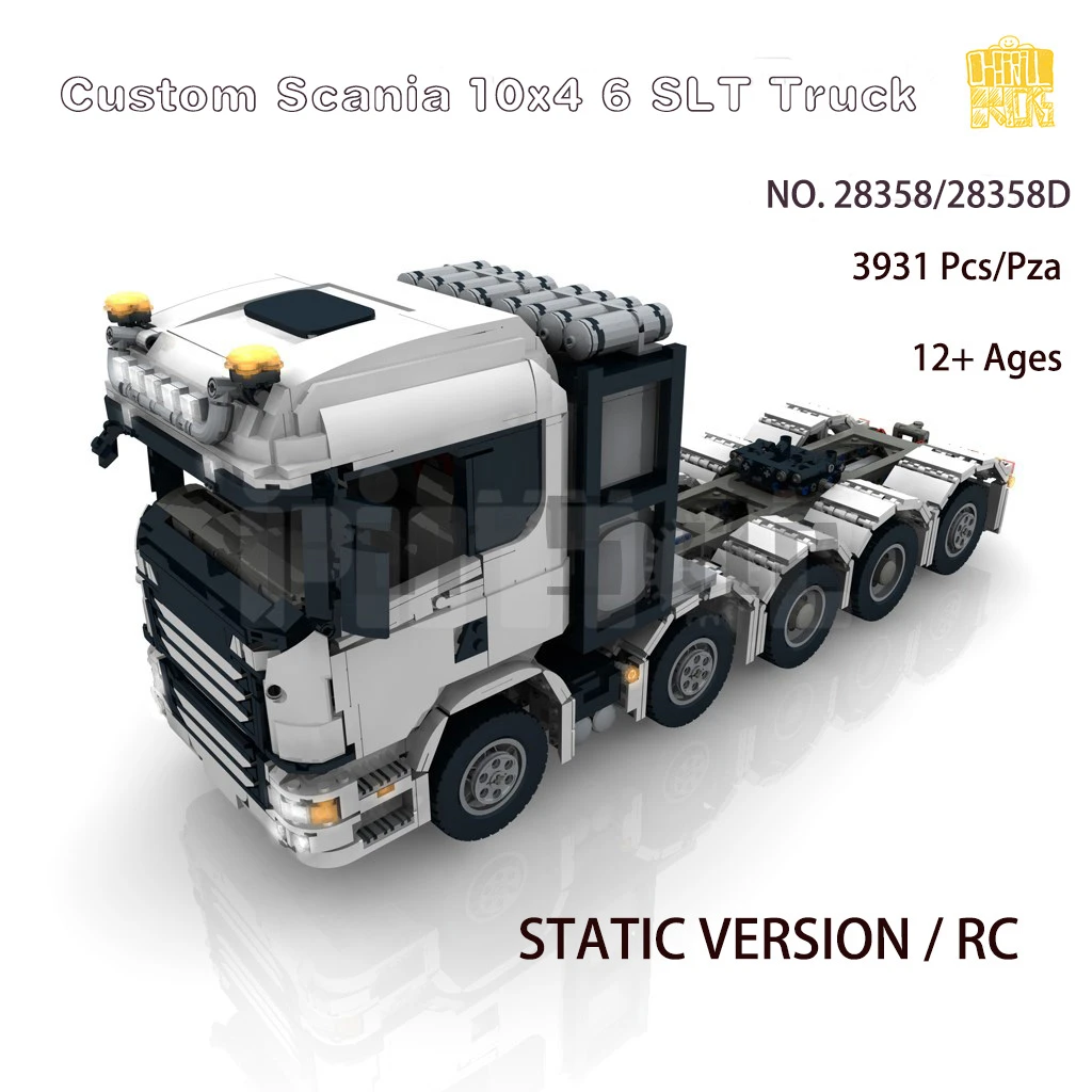 MOC Custom Scania Tractor 10x4 6 SLT RC Truck Ballast Platform Car With ...
