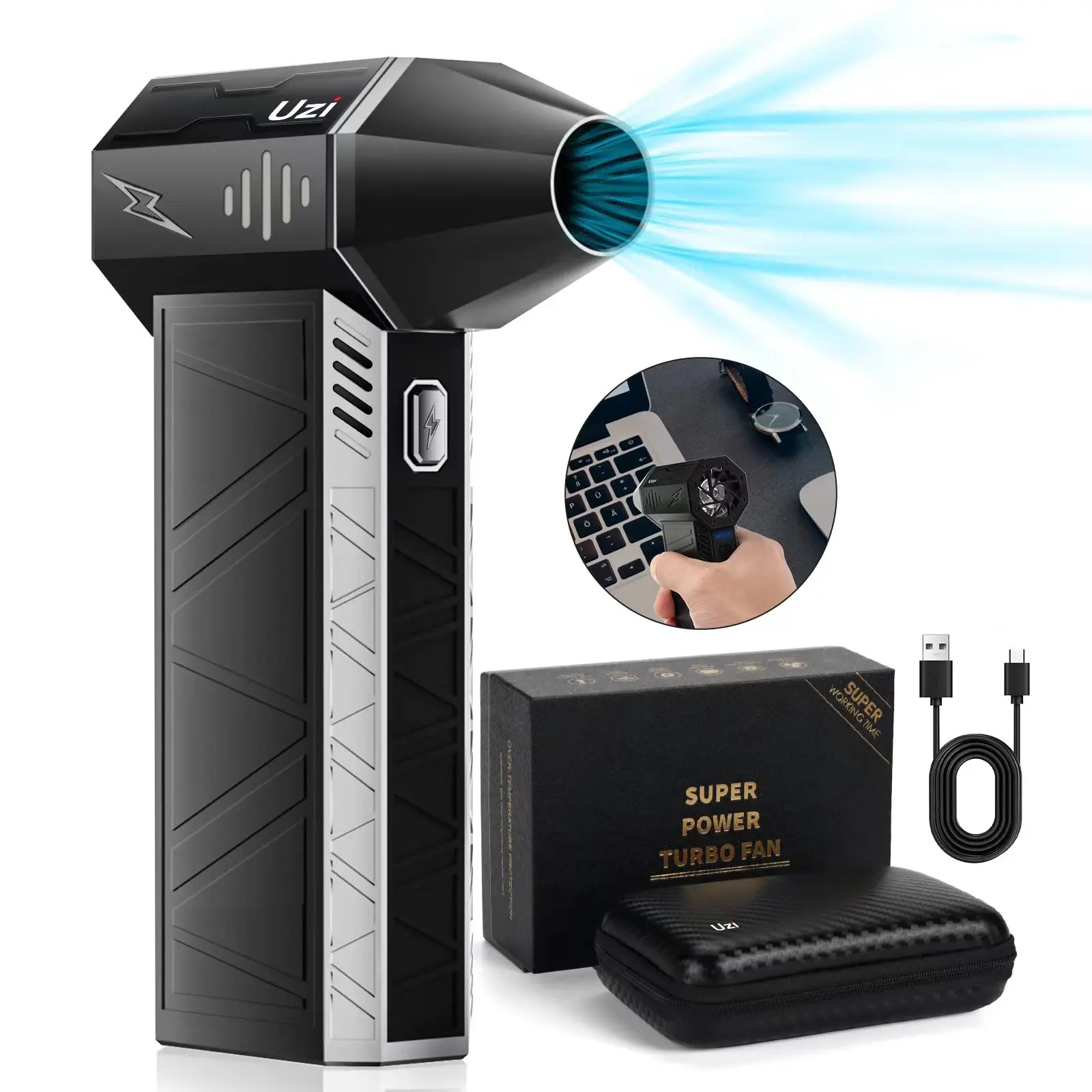 X3Pro-Violent-Blower-Mini-Turbo-Jet-Fan-Handheld-Brushless-Motor-150 ...