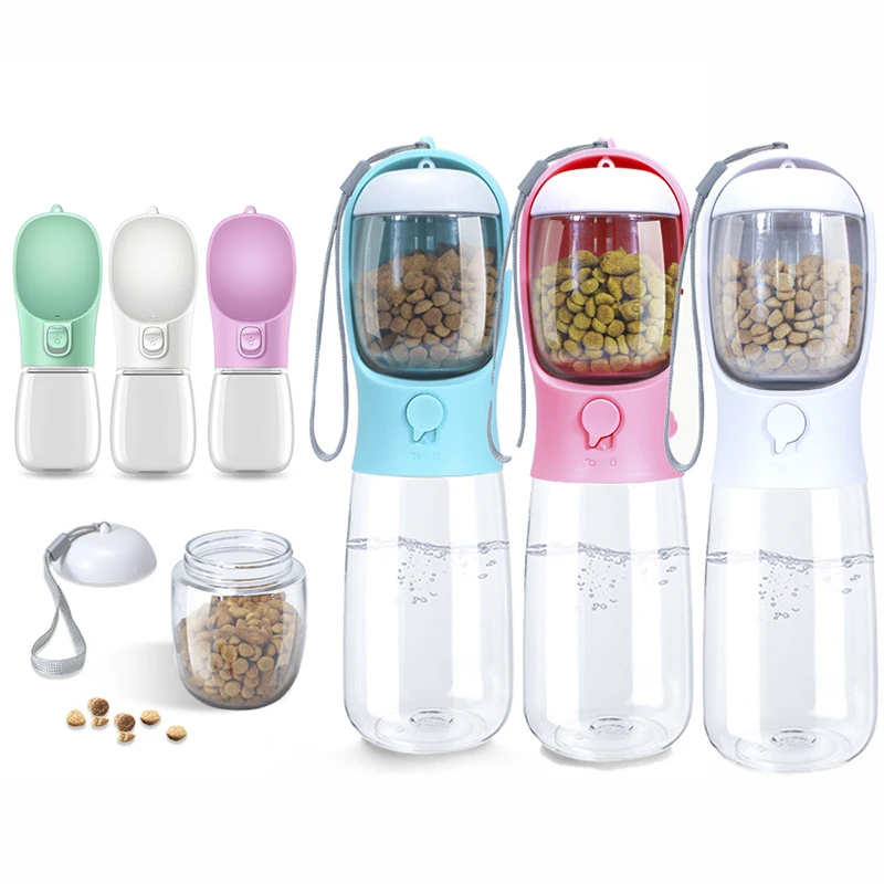 Portable Dog Water Bottle with Storage Food and Water Container For ...
