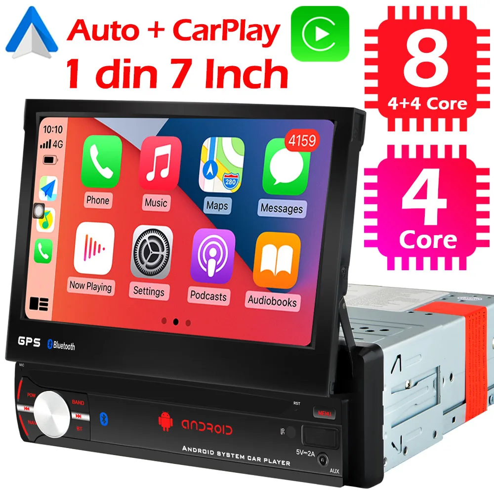 1 Din Android 9.0 Car Radio 1din Gps Wifi 8 Core 4g Stereo Autoradio 7 ...
