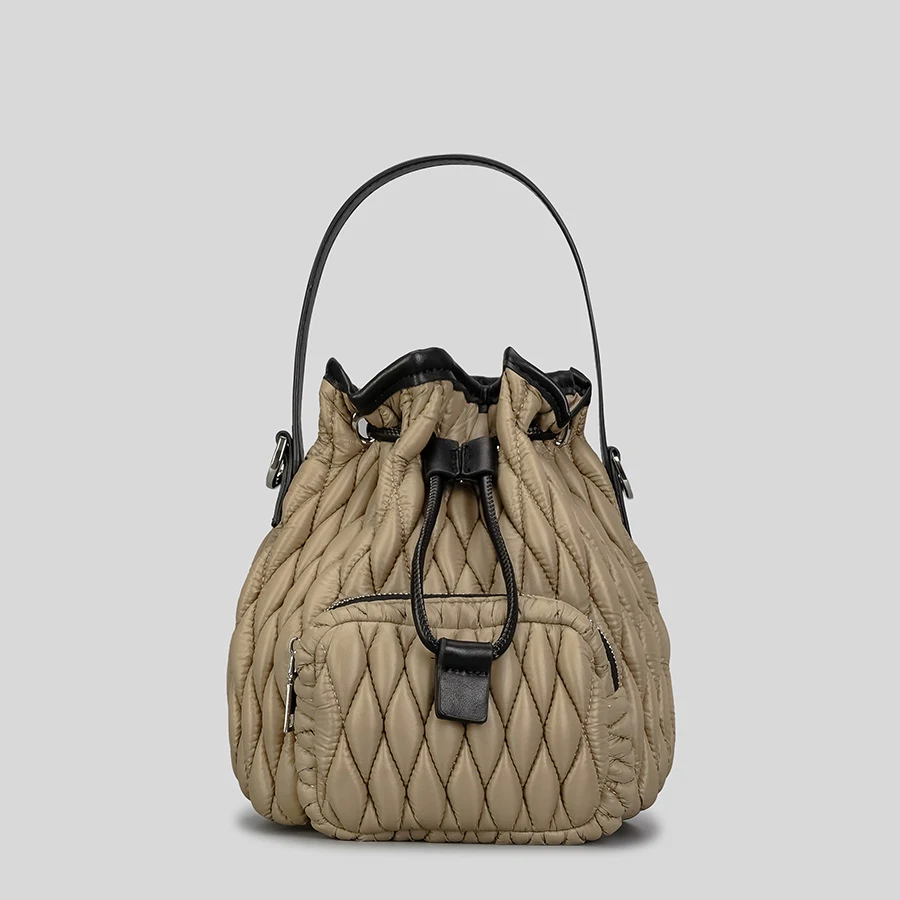 Drawstring Handbag Bucket | Designer Shoulder Bag | Drawstring Bucket ...