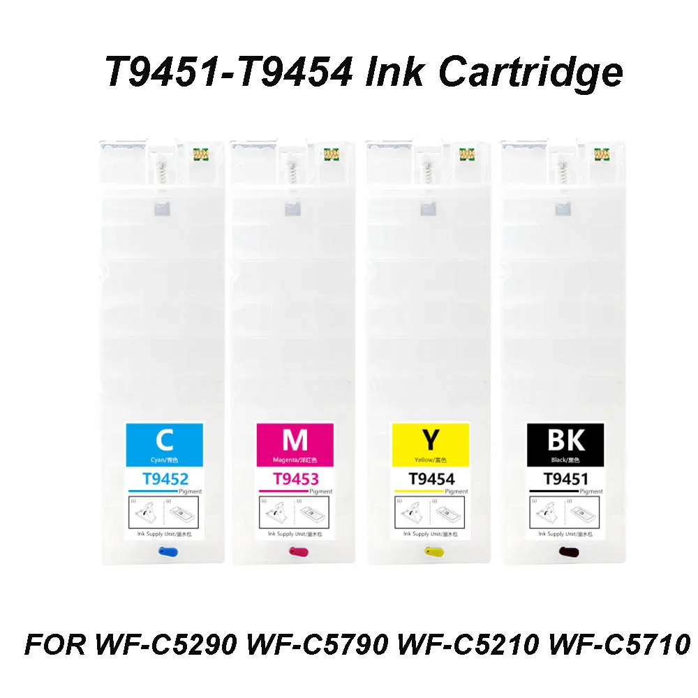 1set-no-chip-Refillable-Ink-Cartridge-compatible-For-Epson-WF-C5290-WF ...