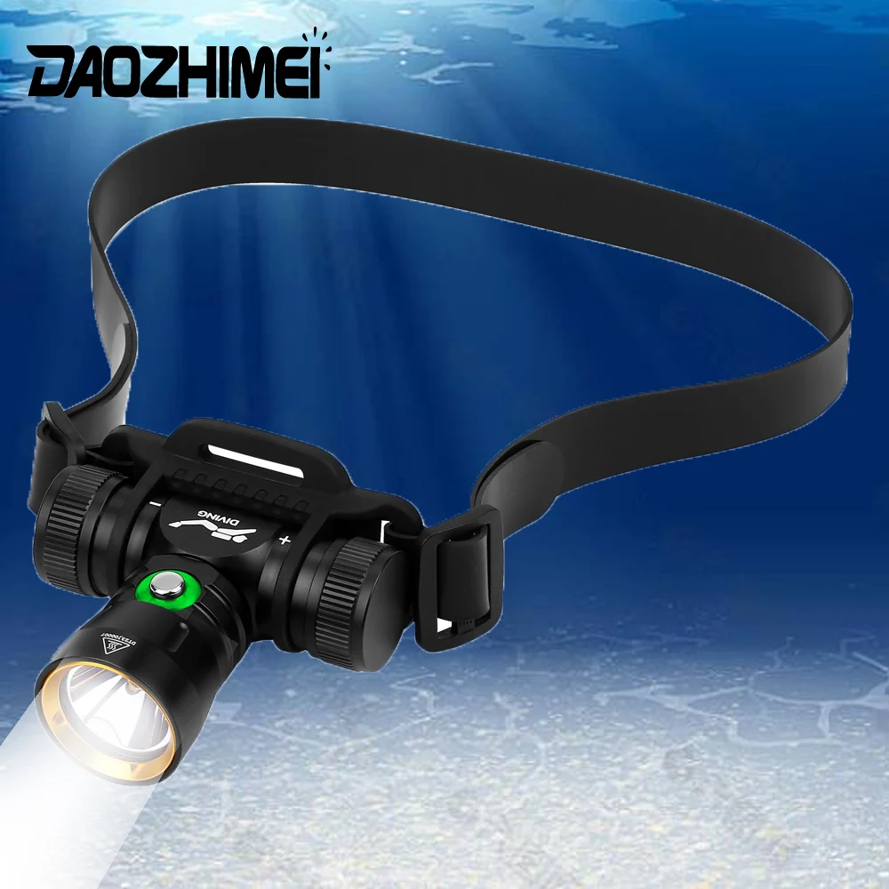 3-mode-Diving-Headlight-L2-White-Yellow-light-LED-Underwater-100-Meter ...