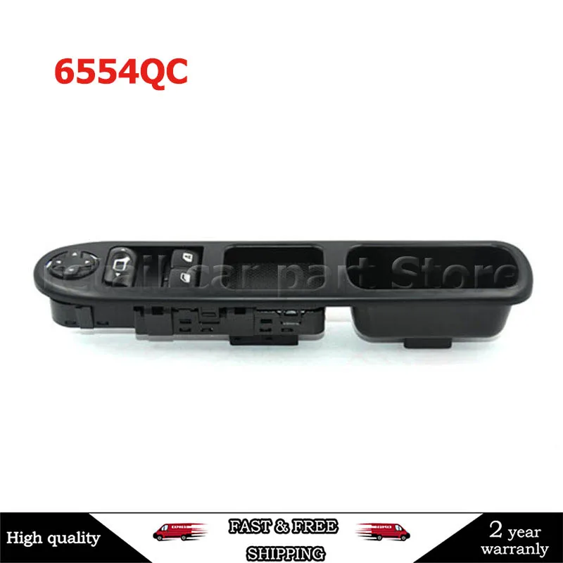 6554QC-FOR-PEUGEOT-207-Citroen-C3-Electric-Master-Power-Window-Switch ...