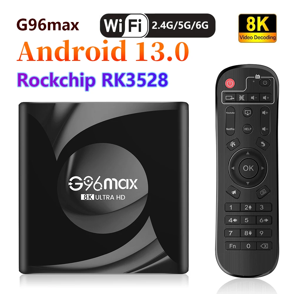 G96 MAX 13 Ultra Android 13.0 Smart TV Box Amlogic RK3528 4GB+64GB 8K 2 ...