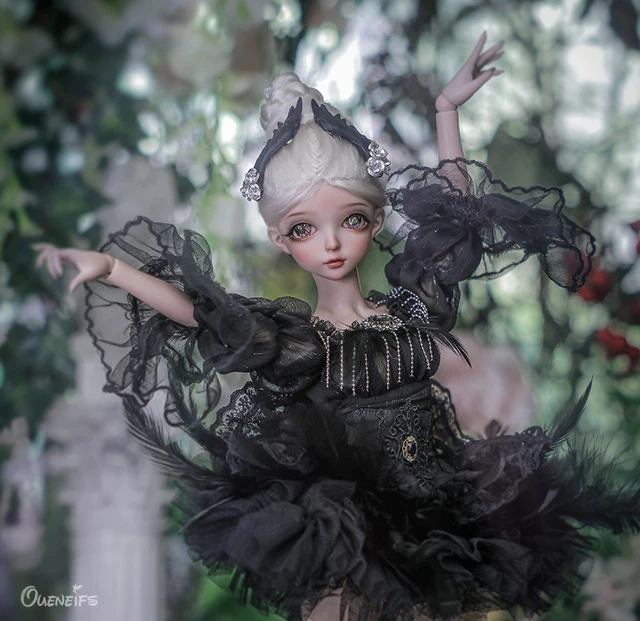 Honoka BJD Doll 1/4 New Release Active Line Girl Body Body Cutie Leg D Breast Ballet Feet Black ...