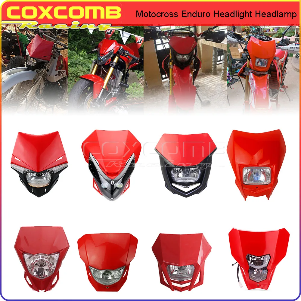 Off-Road-Motorcross-Enduro-Headlight-Red-Running-Light-Headlamp-Mask ...