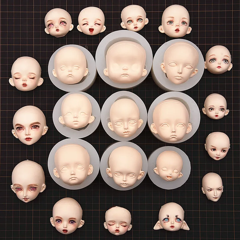 Ultra-Light-Clay-Silicone-Face-Mould-Direct-Proportion-Q-Version-Doll ...
