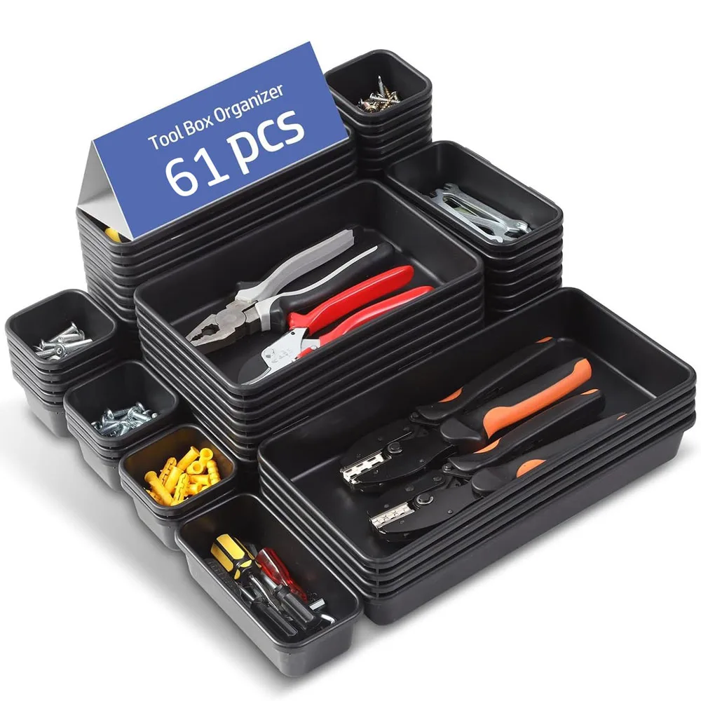 5-Size-Interlocking-Shallow-Tool-Organizer-61-45-34-24-9PCS-Desk-Drawer ...