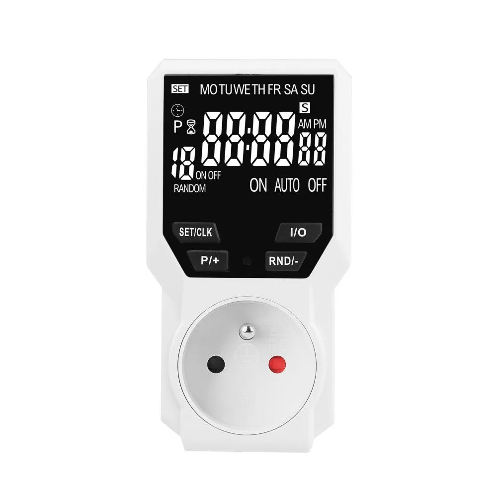 Digital Timer Switch AC 230V 16A Programmable Electronic Timing Socket ...