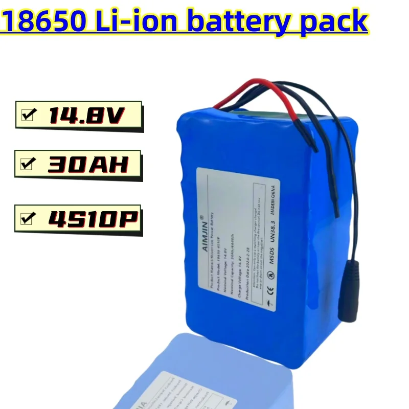 4S10P-14-8V-30Ah-444Wh-18650-Lithium-Battery-Pack-with-BMS-for-Inverter ...