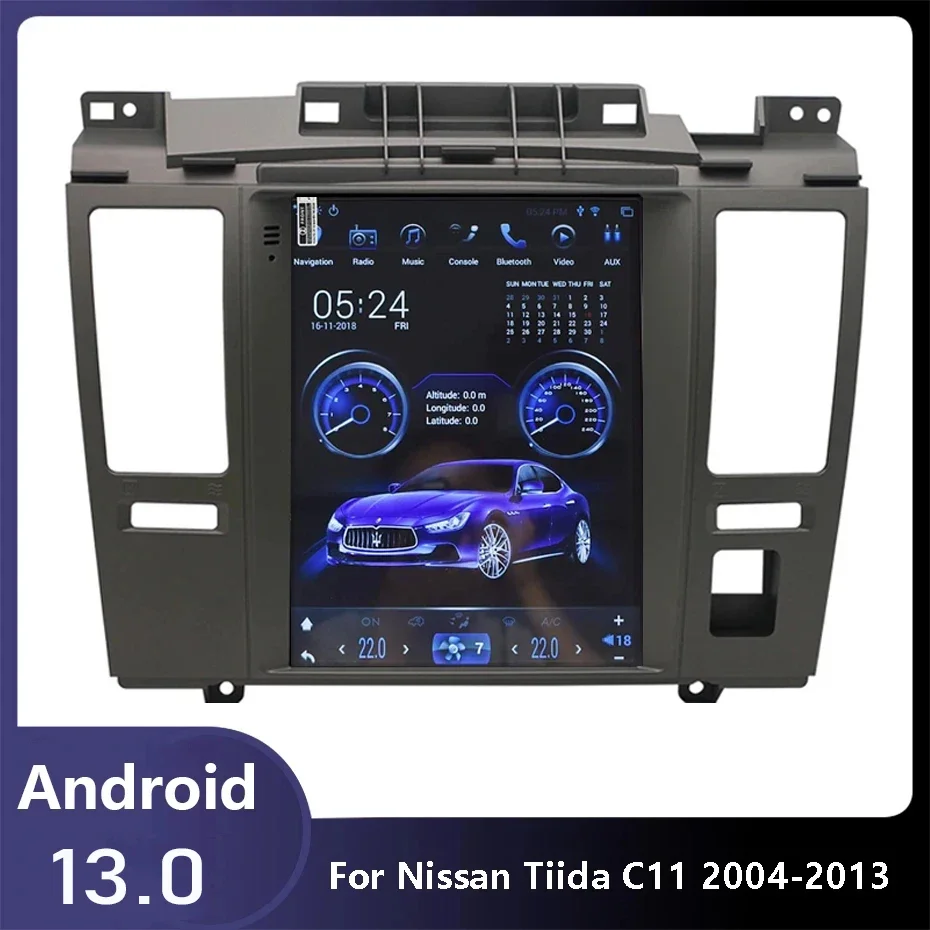 Autoradio-For-Nissan-Tiida-C11-2004-2013-Tesla-Vertical-Style-Android ...