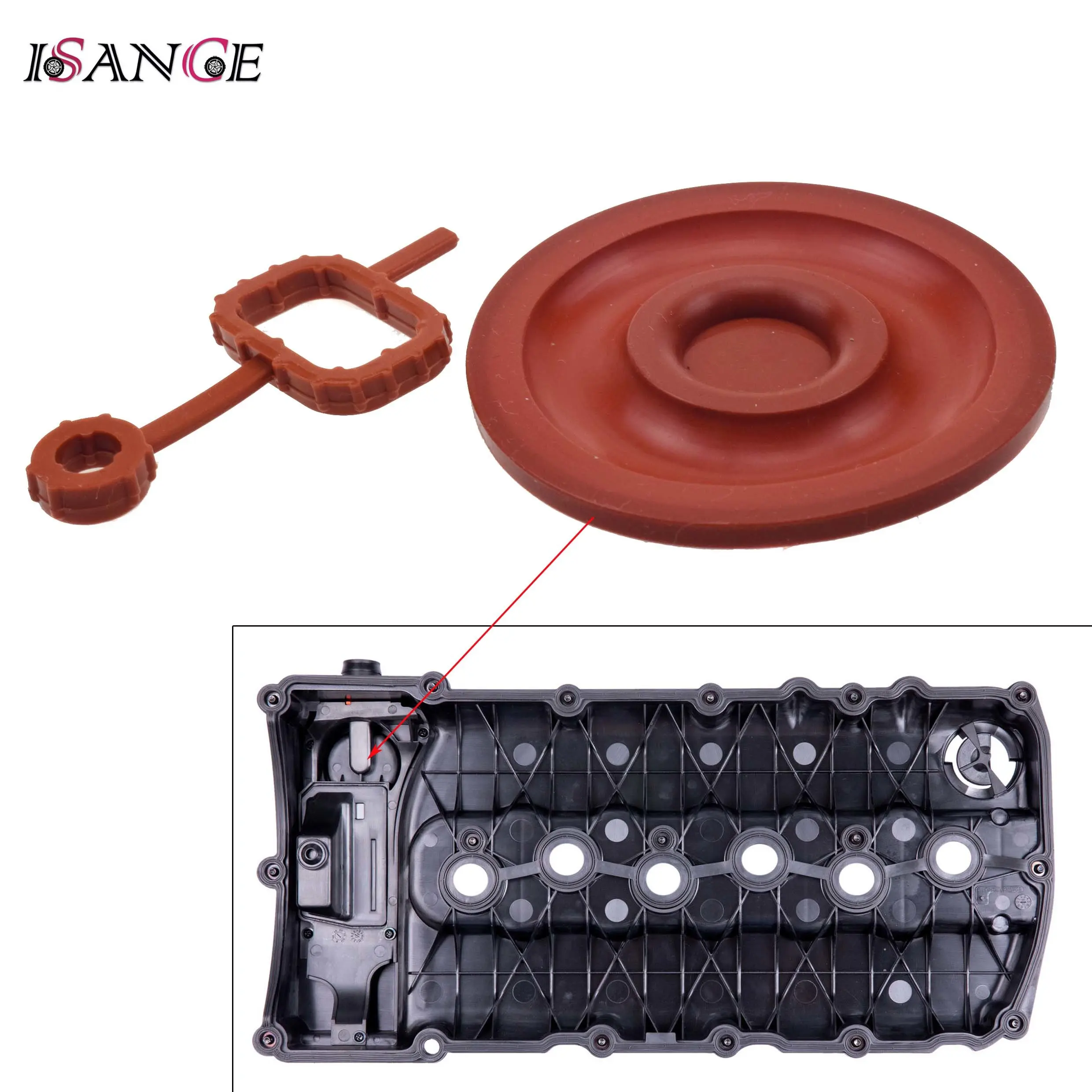 PCV Engine Valve Cover Diaphragm Membrane Seal Kit For VW & Audi Q7 A3 ...