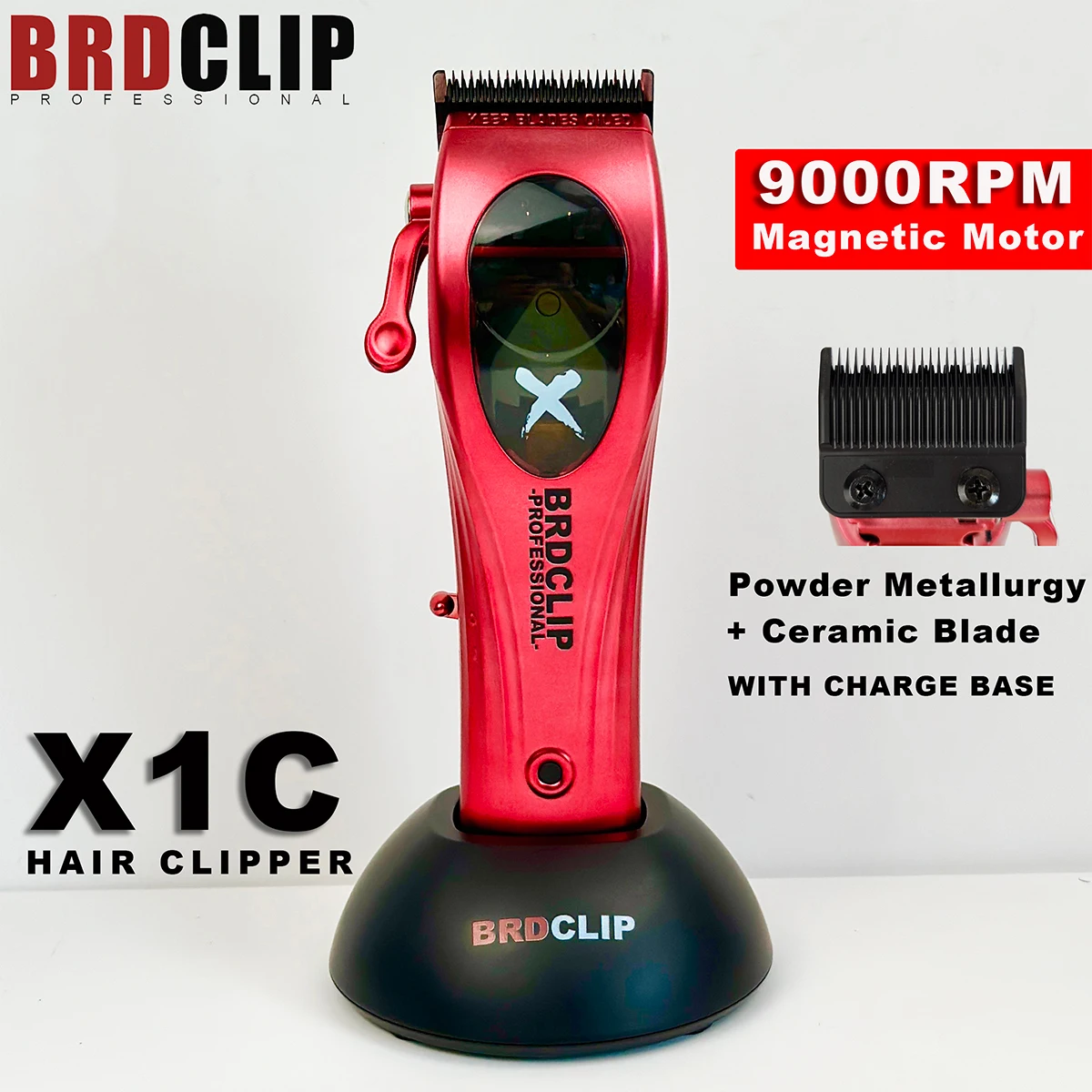 BRDCLIP-X1C-9000RPM-Magnetic-Motor-Hair-Clipper-Professional-Barber ...