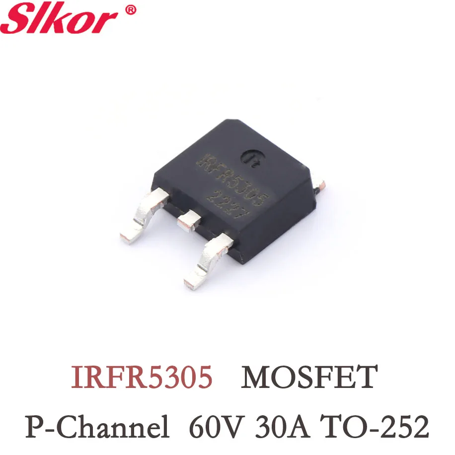 5PCS Original IRFR5305 P-channel 60V 30A TO252 MOSFET Field Transistors Set Kit Power Smd
