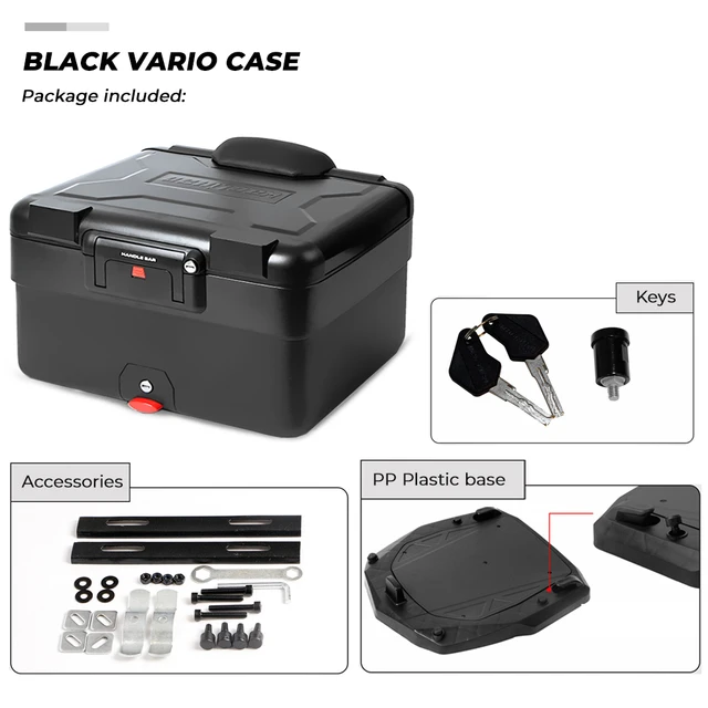Universal Motorcycle Aluminum Alloy Top case Luggage Vario Case For ...