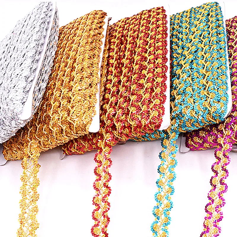 12-Yards-Sequined-Lace-Ribbon-Diy-Trims-S-Wave-Striped-Crochet-Braided ...