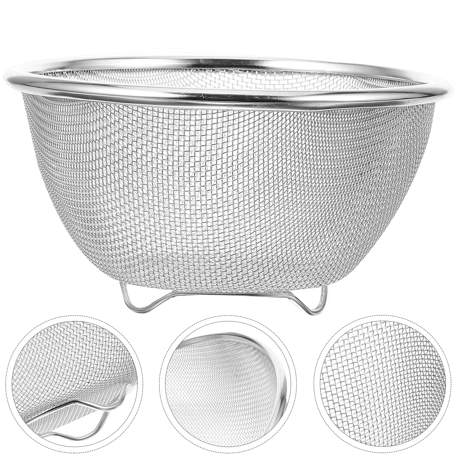 Stainless-Steel-Drain-Basket-Fruits-Vegetable-Washing-Basket-Fine-Mesh ...