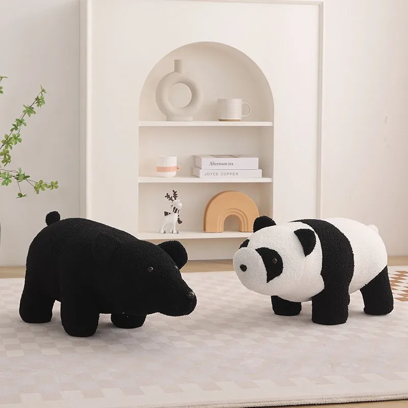 MOMO-Panda-Short-Stool-Home-Doorway-Shoe-Bench-Bedside-Footstool ...