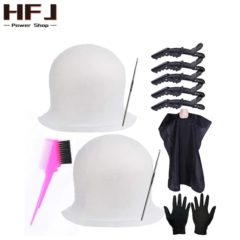 Hair-Dyeing-Tools-Set-Silicone-Highlight-Cap-Dyeing-Brush-Rubber-Gloves ...