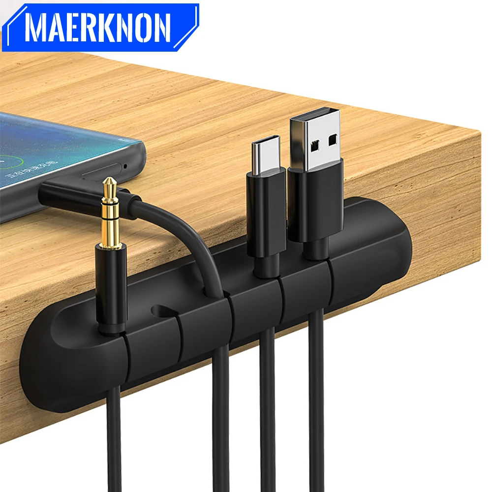 7-Holes-Cable-Organizer-Cable-Protector-Winder-Desktop-Cord-Tidy ...