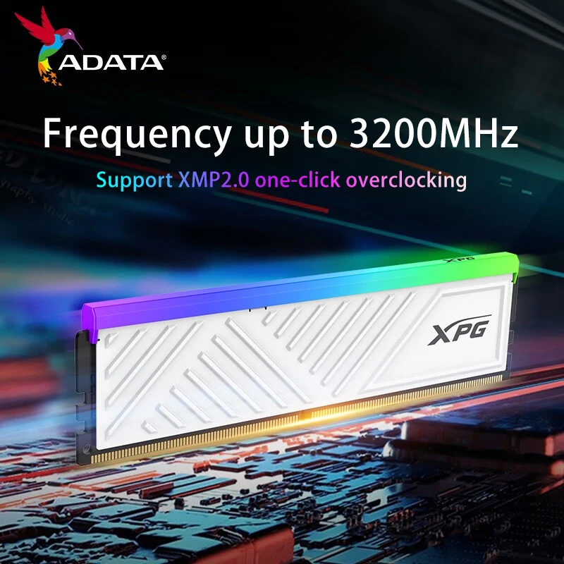100% 오리지널 ADATA XPG SPECTRIX D35G 램, DDR4 RGB 메모리, 8GB - 티몬