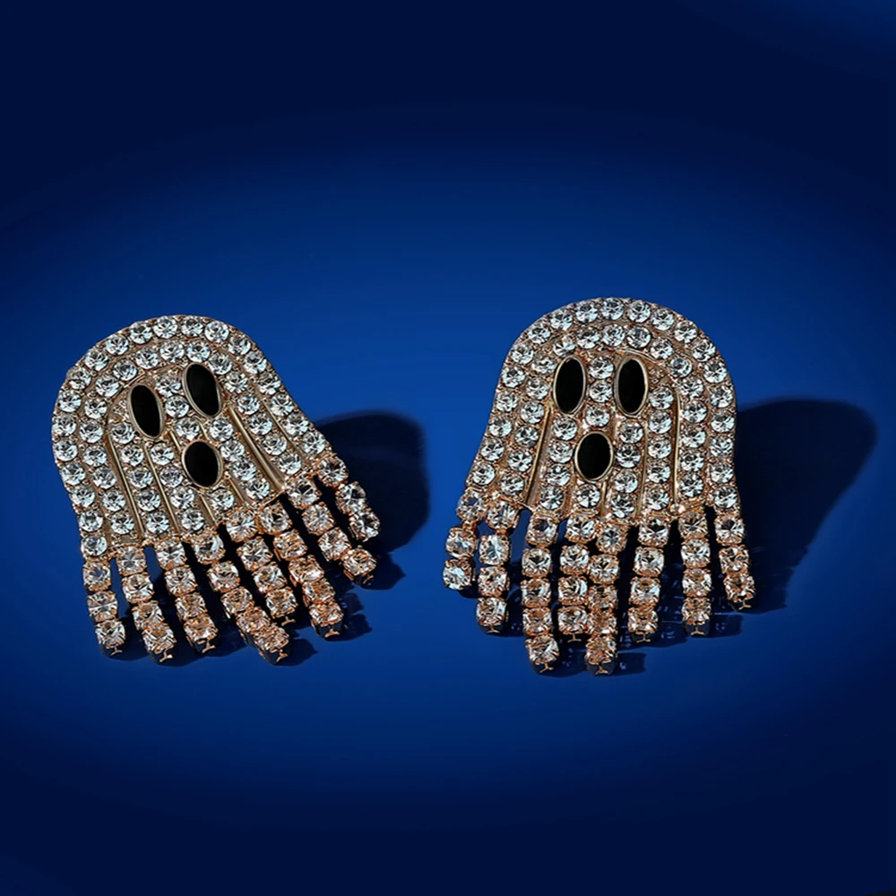 Catuni-pendientes-de-tuerca-de-fantasma-de-Halloween-con-incrustaciones ...