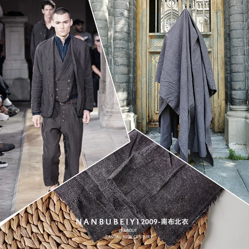 Yarn-Dyed-Coarse-Linen-Cotton-Material-Fabric-Hanfu-Suit-Autumn-Winter ...