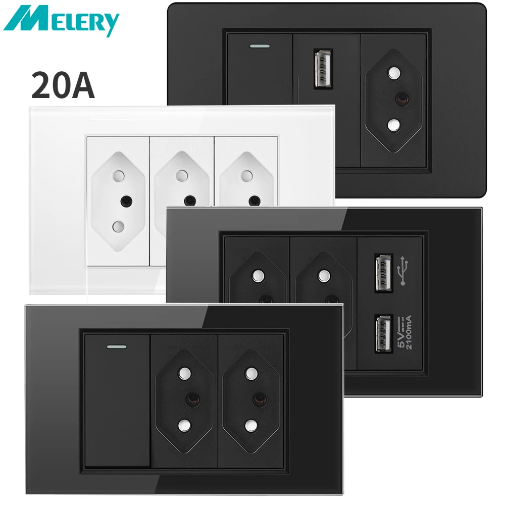 20A-Brazil-Wall-USB-Socket-Brazilian-Plug-Power-Tomada-Pressure-Switch ...