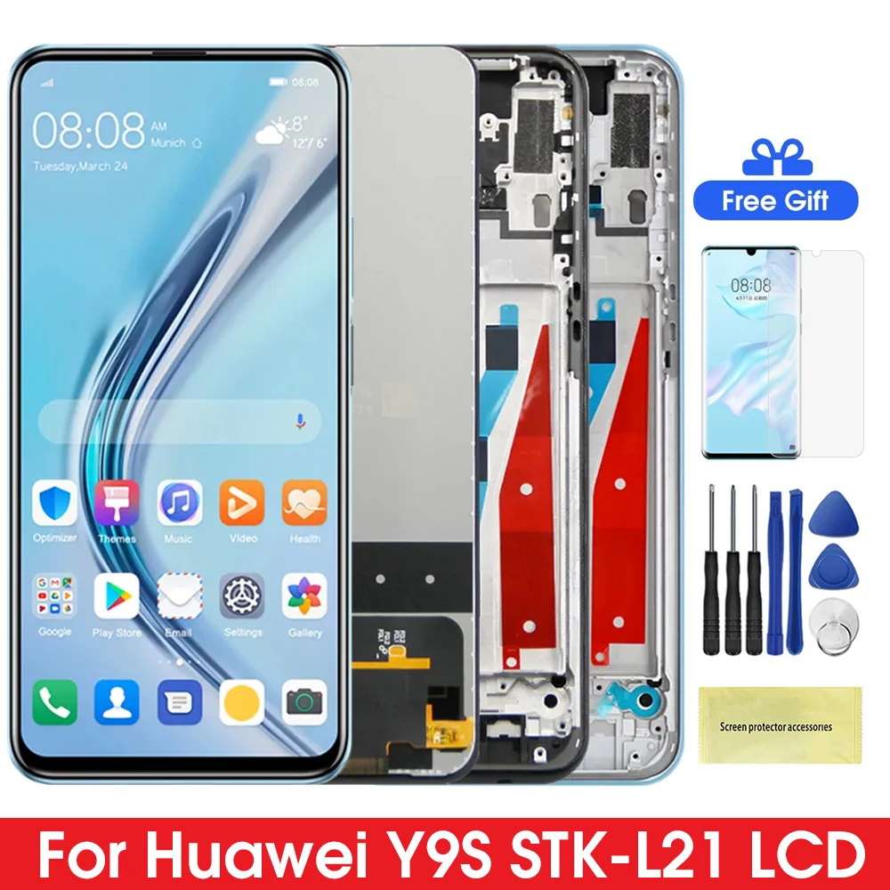 Y9S Screen Replacement for Huawei Y9S STK-L21 LCD Display Digital Touch ...