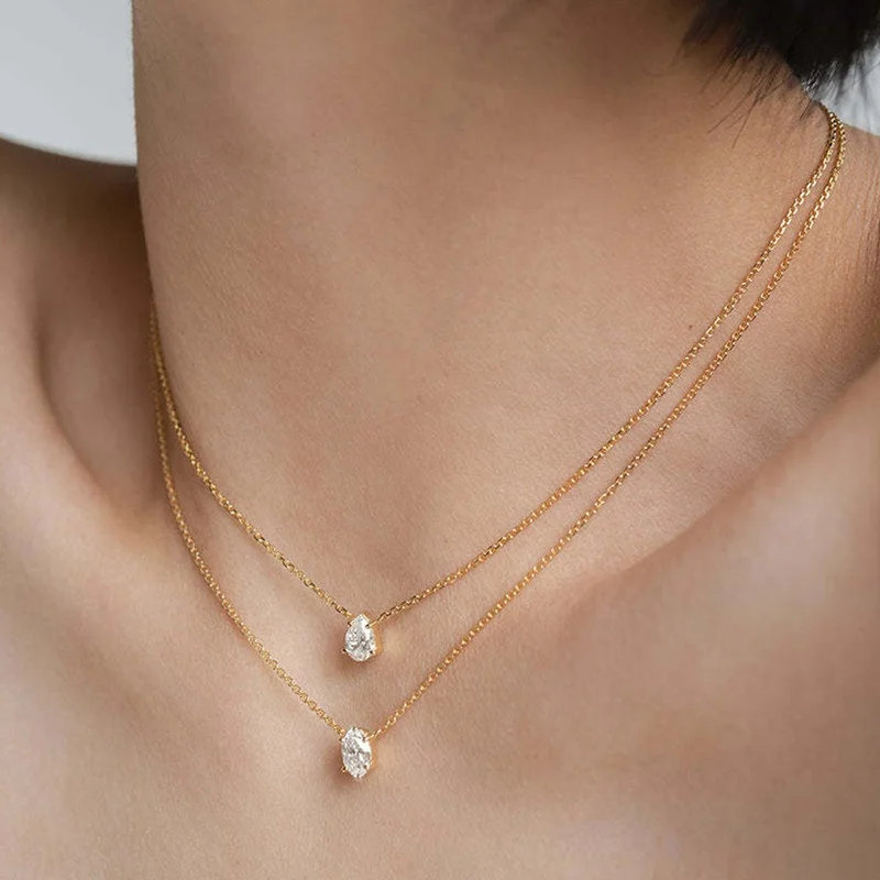 Simple Gold Wedding Necklace