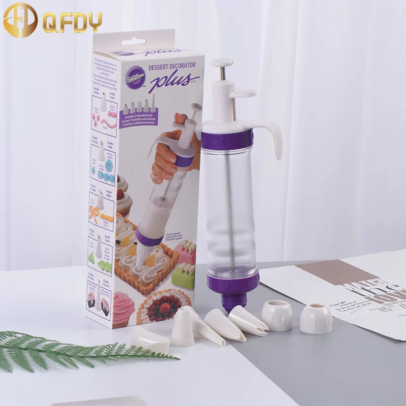 14pcs-Plastic-Cookie-Press-Kit-Cake-Cream-Decorating-Gun-Pastry-Piping ...
