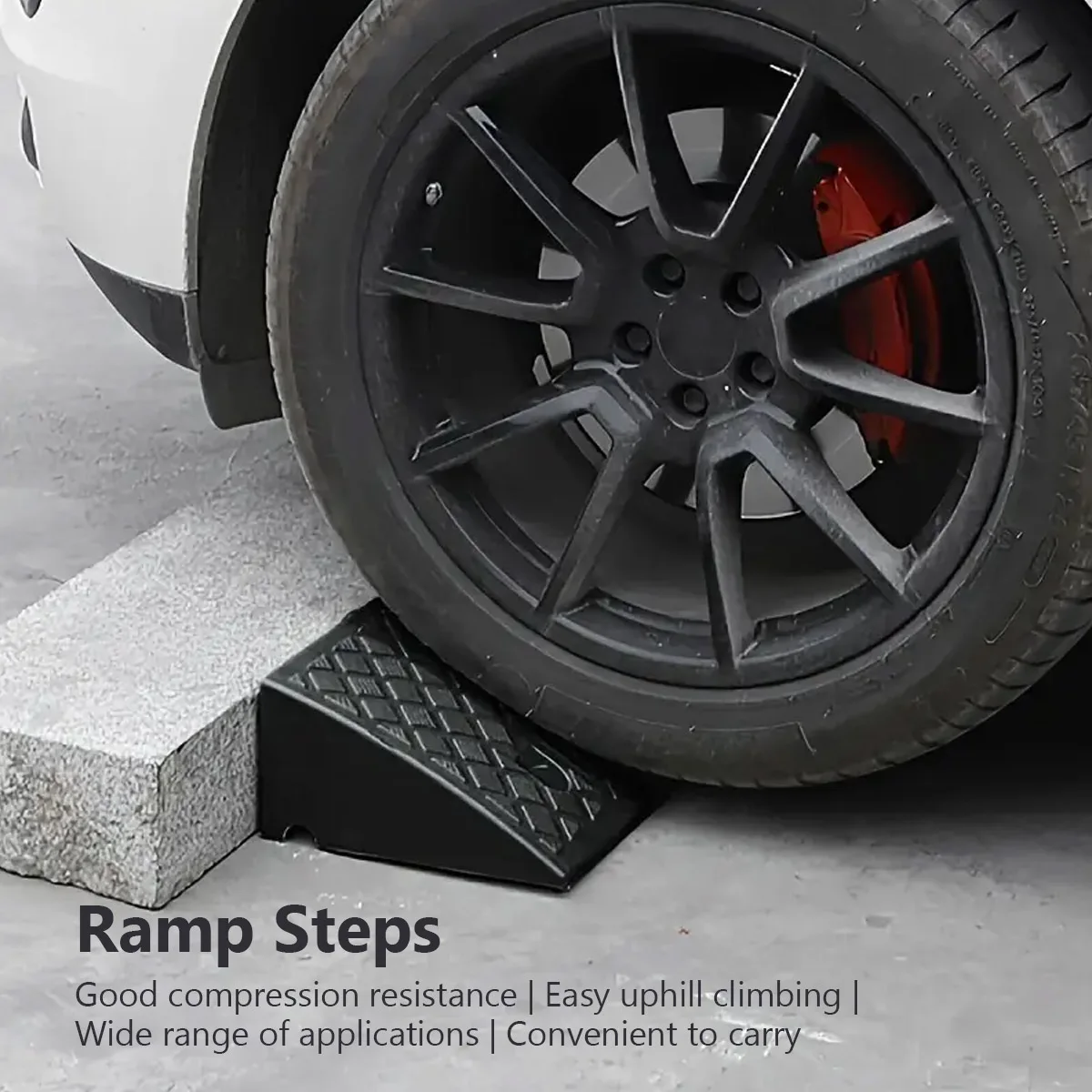 Portable Car Wheel Driveway Ramps Anti-Slip Wheel Chock Heavy Duty ...
