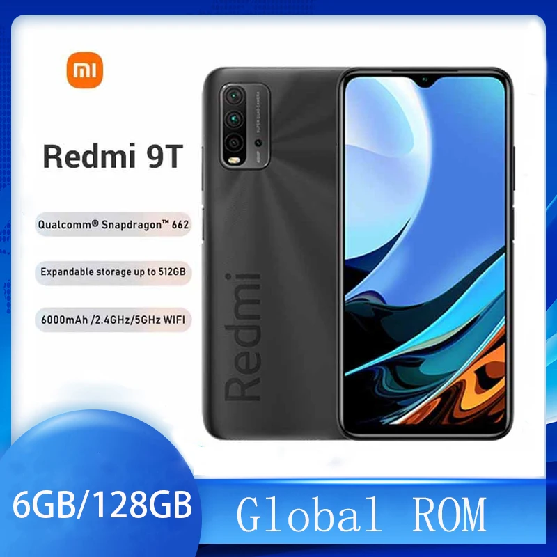 Global Rom Xiaomi Redmi 9T 6GB 128GB สมาร์ทโฟน Snapdragon 662 48MP Quad ...