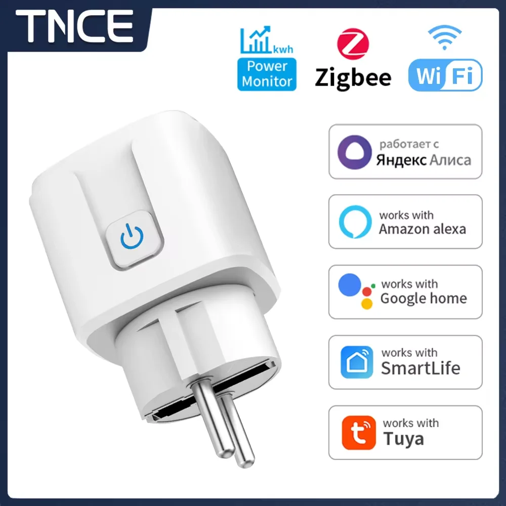 TNCE-Tuya-16A-20A-WiFi-Zigbee-Smart-Socket-EU-Smart-Plug-With-Power ...