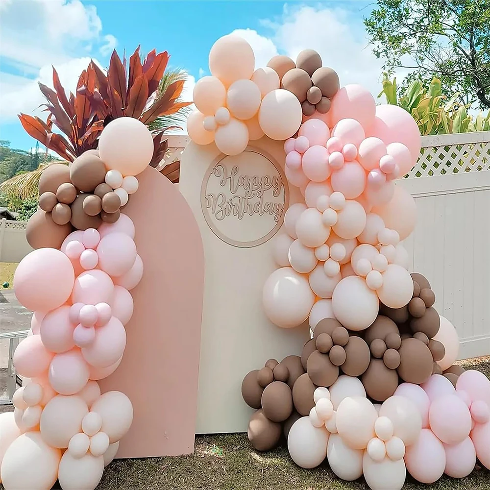 Double-Retro-Skin-Balloons-Garland-Pink-Brown-Balloon-Arch-Kit-Kids ...