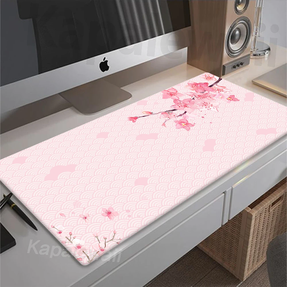 Pink-Sakura-Mouse-Pad-Large-Mousepad-Non-slip-Rubber-Desk-Mat-Gaming ...