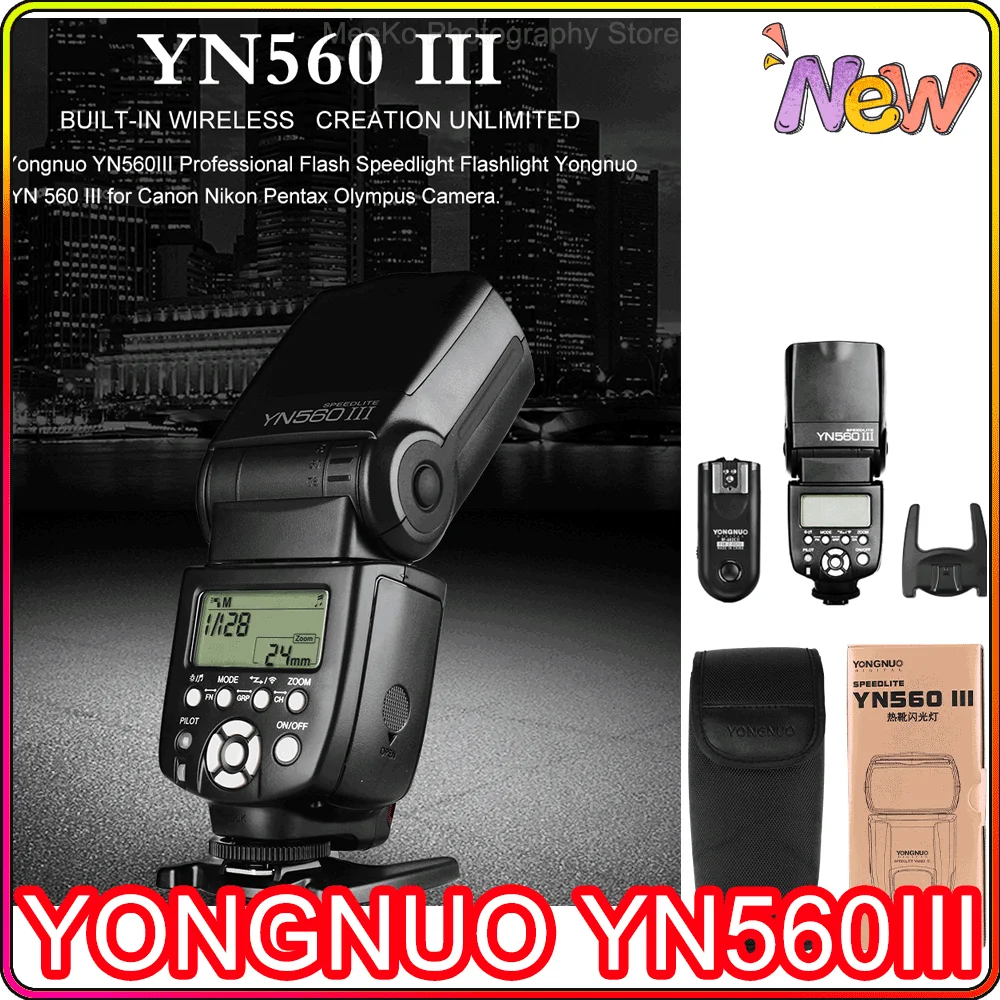 YONGNUO YN560III YN560 III YN 560 Wireless Speedlite Flash Flashlight ...