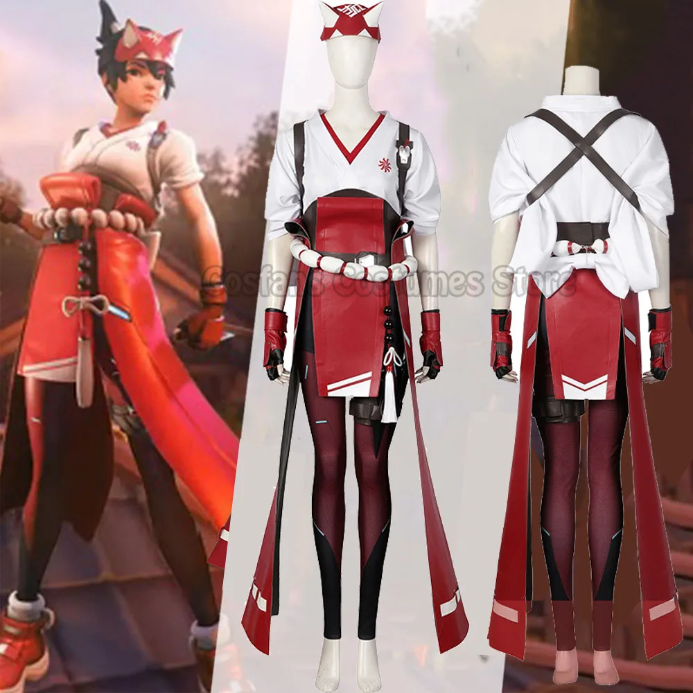 Overwatch 2 Kiriko Cosplay Costume Ow2 Kiriko Kamori Wig Mask Weapon ...