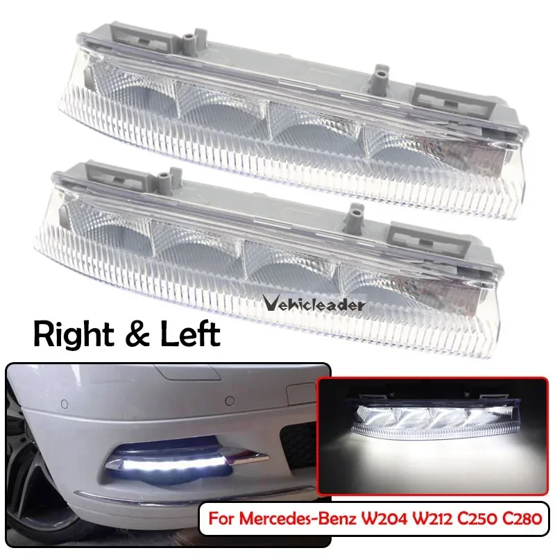 Car-Front-LED-DRL-Daytime-Running-light-Fog-Lamp-For-Mercedes-Benz-W204 ...