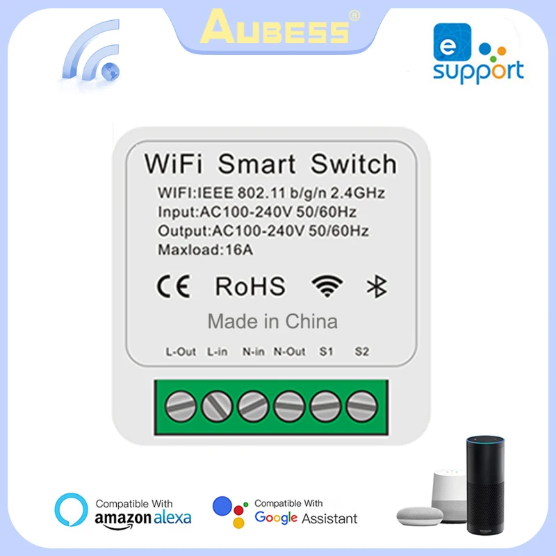 Aubess-Wifi-Smart-Switch-16A-EWeLink-APP-Wireless-Remote-Control-Timing ...
