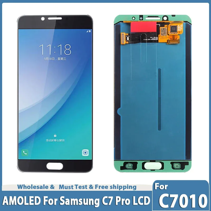 5.7'' LCD AMOLED For Samsung C7 Pro Display SM-C7010 C701F SM-C7018 ...